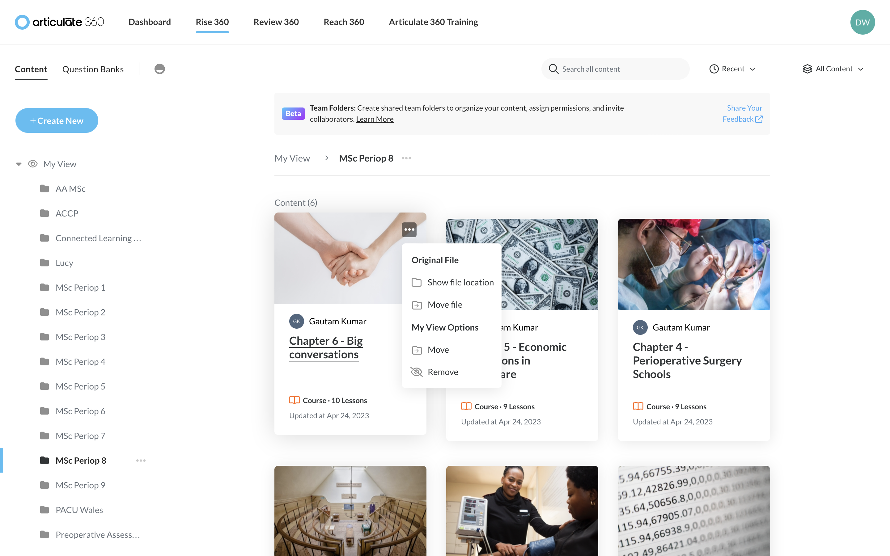 How do we duplicate existing RISE courses? | Articulate - Community
