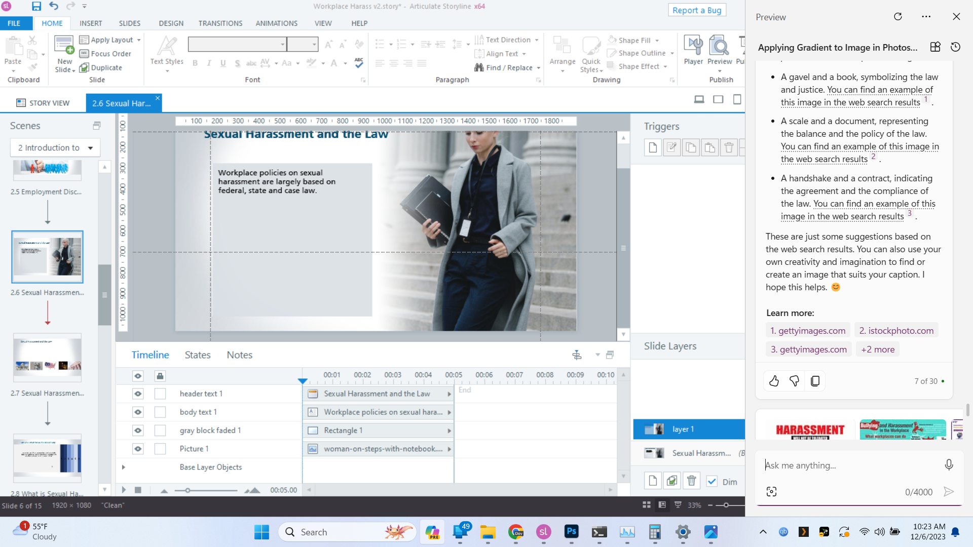Storyline doesn't resize correctly with Windows copilot preview ...