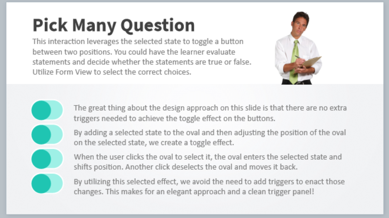 How to toggle true and false choices by a toggle button in quiz? | E ...