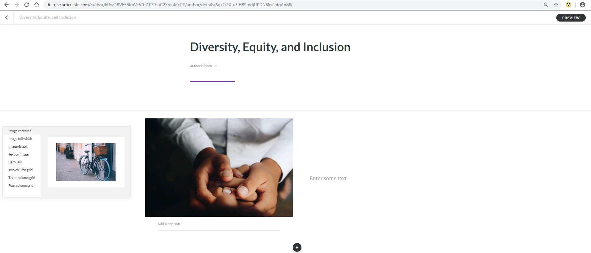 Can you change the image on an Articulate Rise 360 Template ...