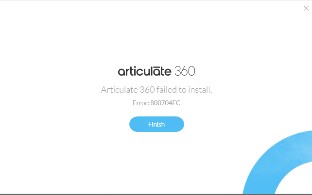 Not able to install the Articulate 360 desktop apps in a (windows ...
