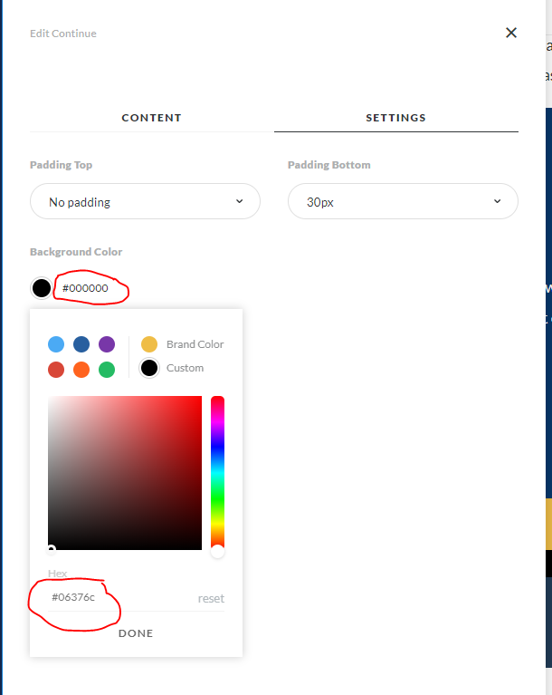 Can't paste Hex value into background colour of a block | Articulate - Community