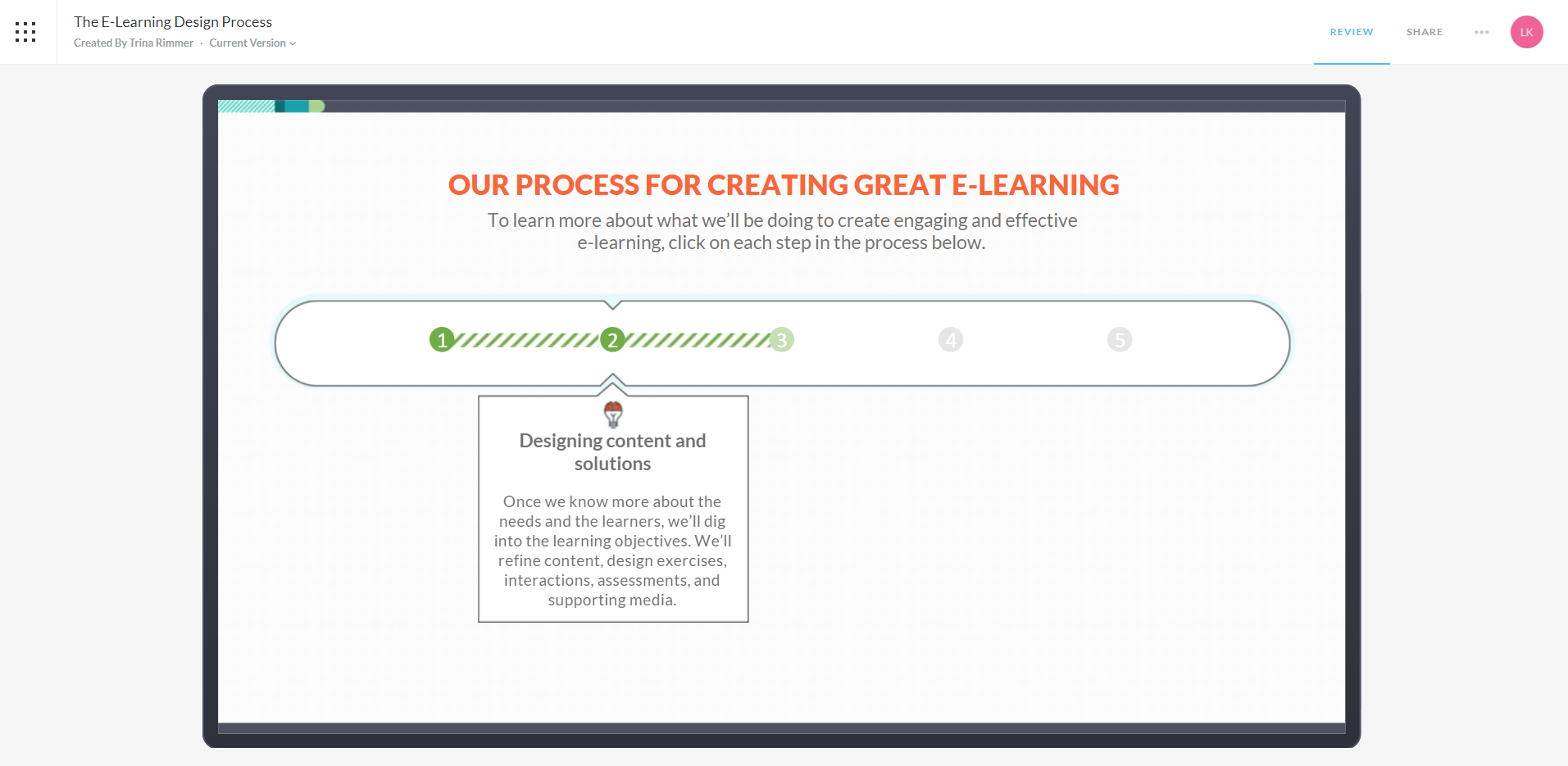 Storyline 360 interactive process/steps template | Articulate - Community