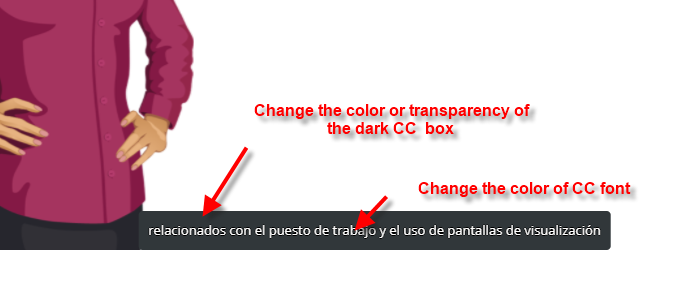 How can I change the color of the close captions box in SL360? And is ...