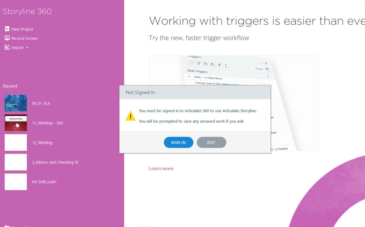 Storyline 360 -Logged In, But Still Prompts for Login | Articulate ...