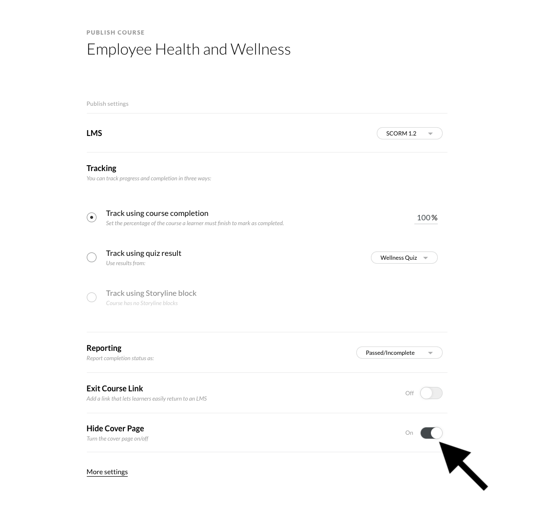 New in Rise 360: Hide Cover Page | E-Learning Heroes