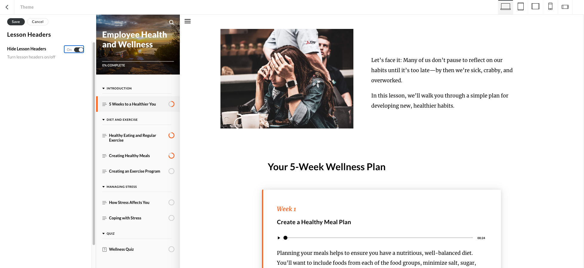 New in Rise 360: Lesson Header Toggle | Articulate - Community