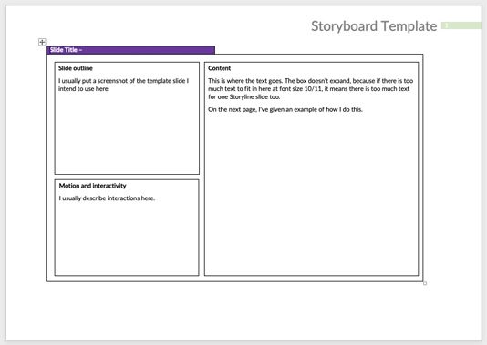 19 E-Learning Storyboard Templates and Examples #251 | Articulate ...