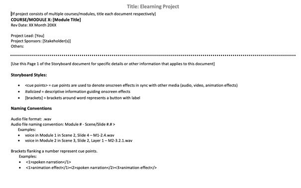 19 E-Learning Storyboard Templates and Examples #251 | Articulate ...