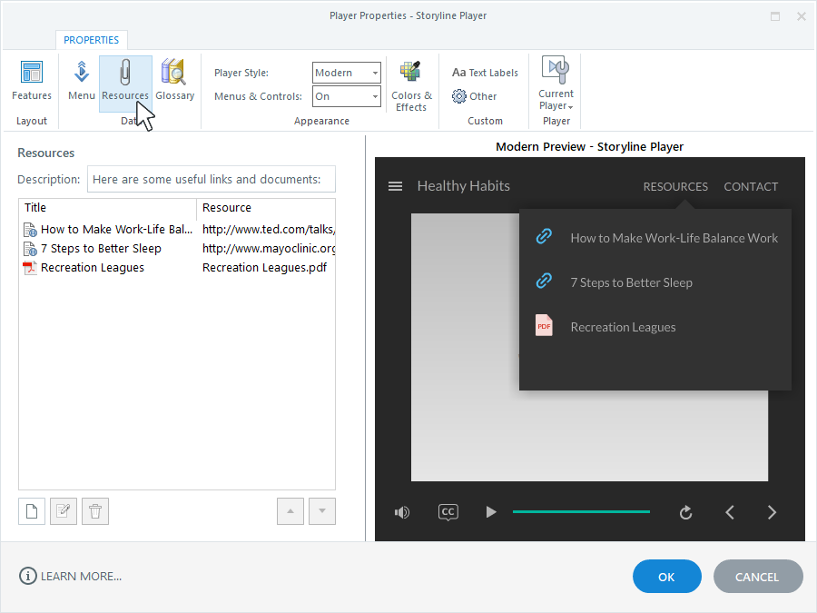 Storyline 360: Attaching Resources | Articulate - Community