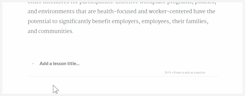 Rise 360: Outline a Course with Section Headers and Lesson Titles ...