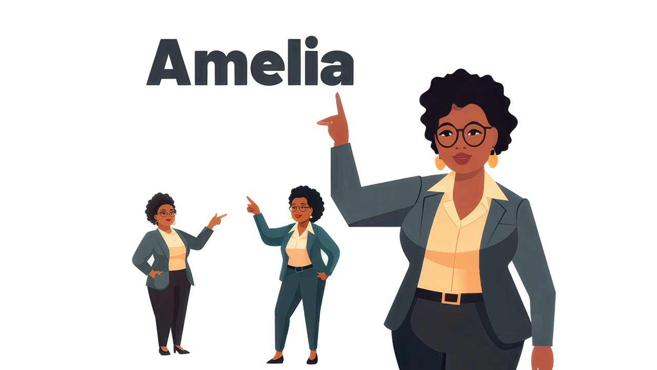 Amelia: Free Illustrated Character | Articulate - Community
