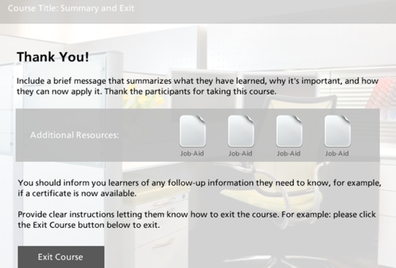 Storyline: Course Exit Slide Template | Articulate - Community