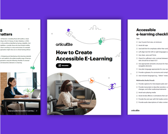 Accessible E-Learning Checklist | Articulate - Community