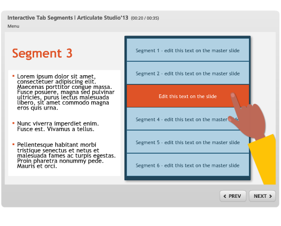 PowerPoint: Interactive Tabs with Pointer | E-Learning Heroes