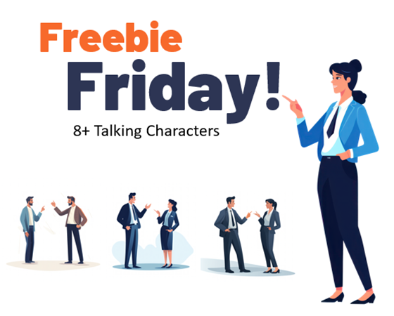 Free Illustrations: Standing Talking Characters Vol. 2 | Articulate ...