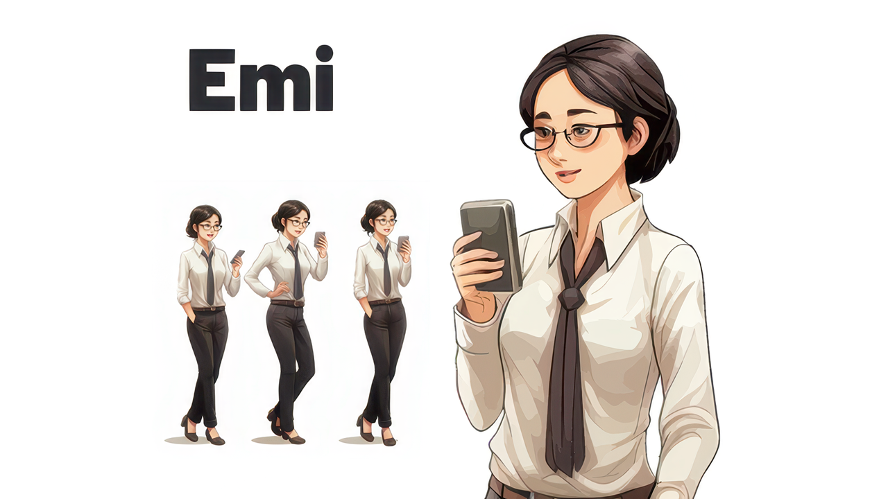 Emi: Free Illustrated Character | Articulate - Community