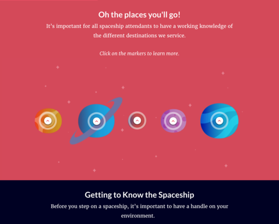 Rise 360: Space Travel–Themed Interactive Infographic | Articulate ...