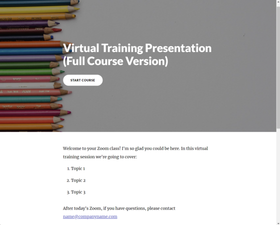 Rise 360: Virtual Training Presentation (Full Course Template ...