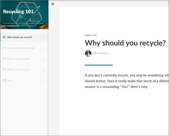 Rise 360: Recycling 101 | Articulate - Community