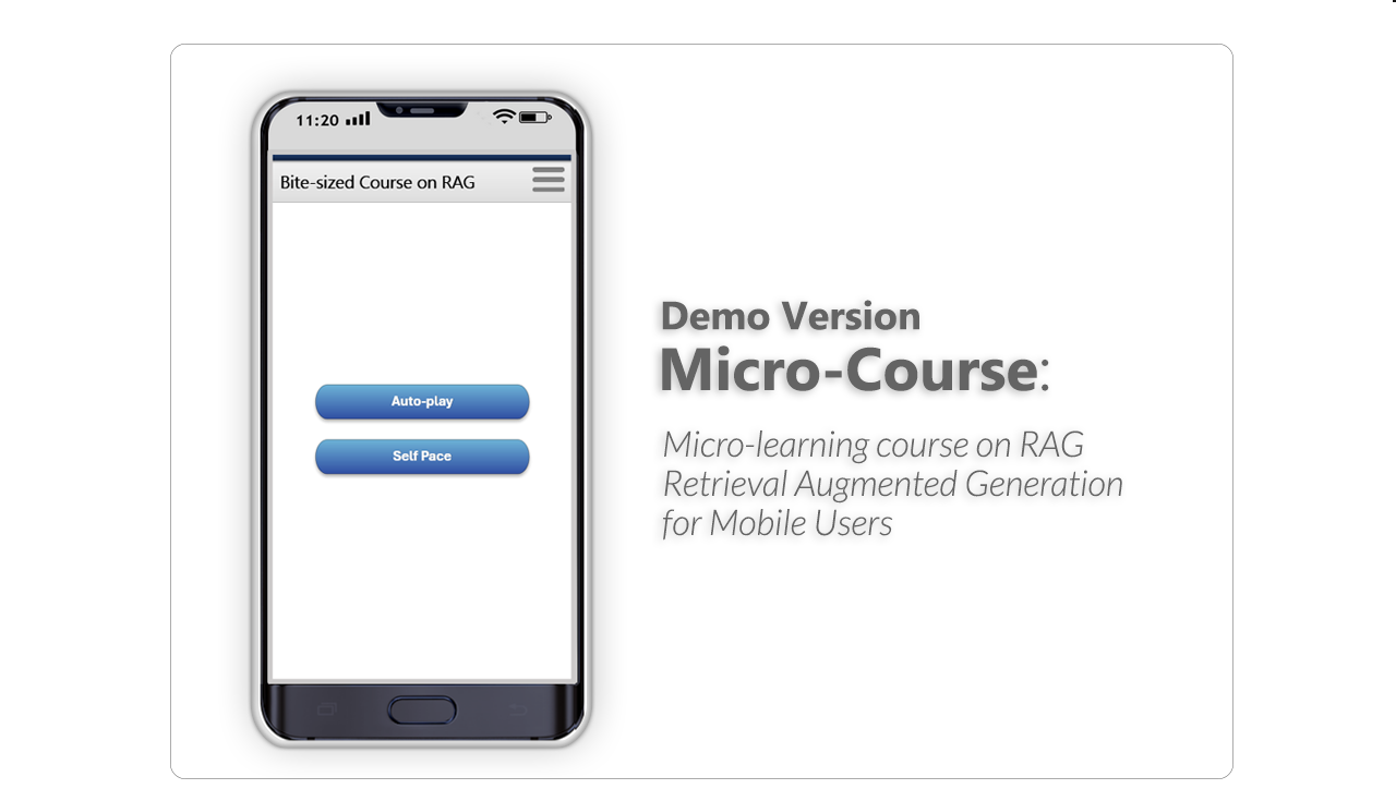 Mobile Version Demo Micro Course : (RAG) Inspired by Mobile for Mobile ...