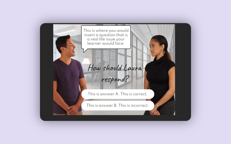 Reusable Scenario Interaction Template In Storyline 360 Articulate