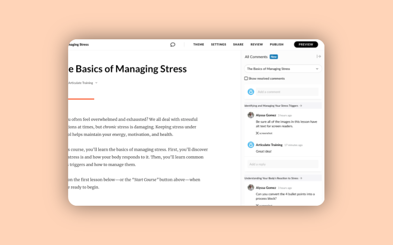 Streamline Collaboration with Rise 360's Integrated Review Comments | E ...