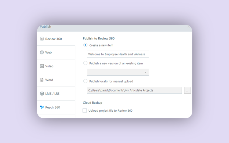 Share Storyline 360 Courses Anywhere Web Lms Or Review 360
