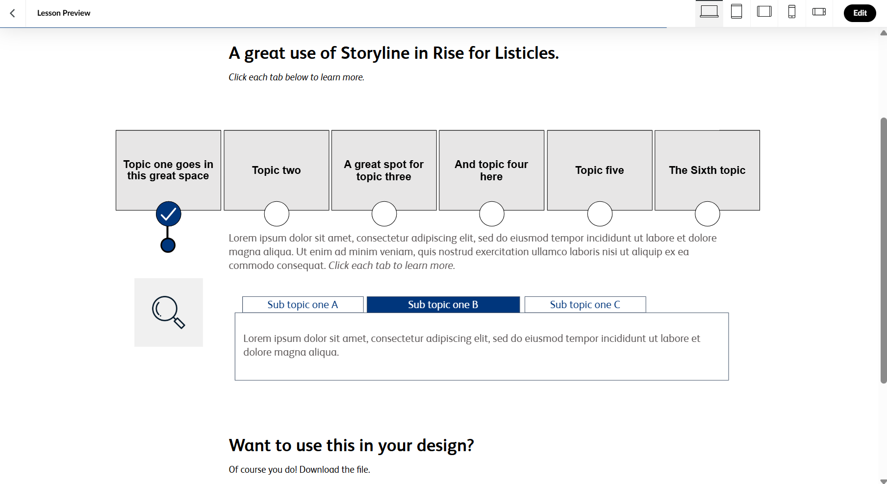 Great use of Storyline in Rise for Listicles | Articulate - Community