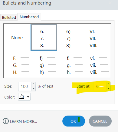 Bullet Numbering | E-Learning Heroes