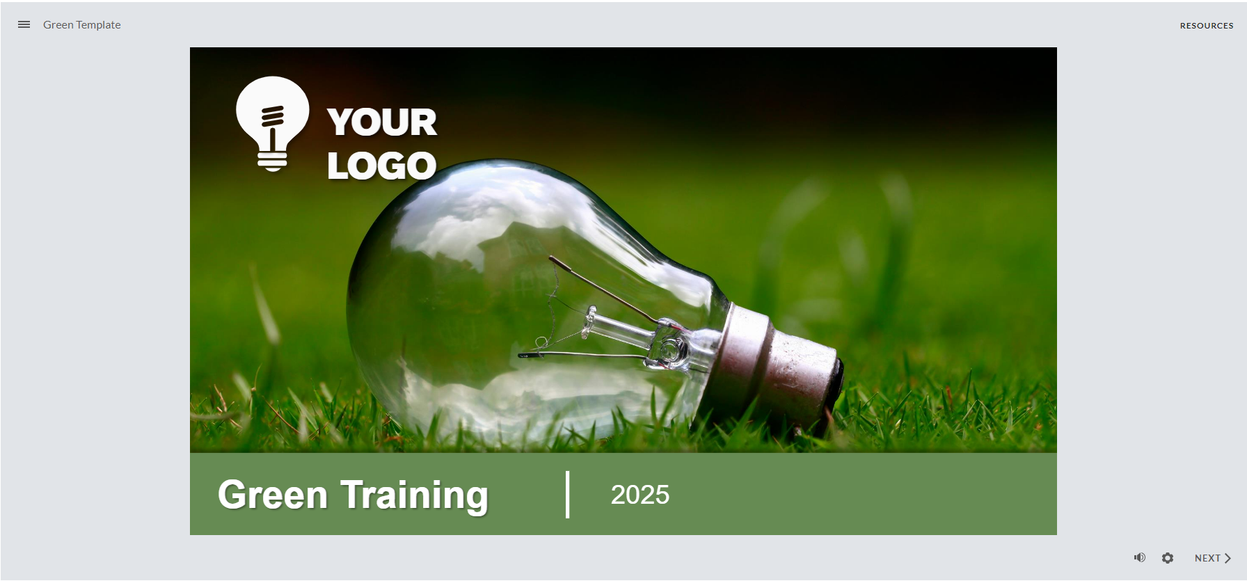 Green Training Template | Articulate - Community