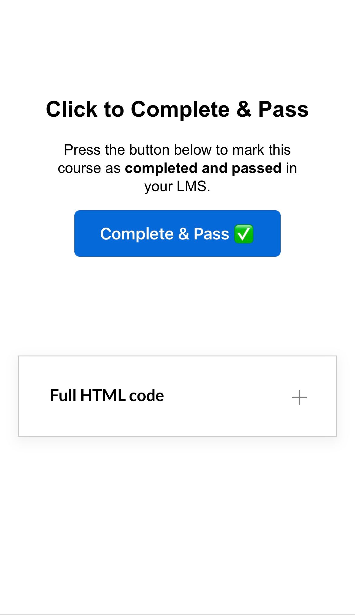 Rise Custom HTML blocks as a completion trigger. | Articulate - Community