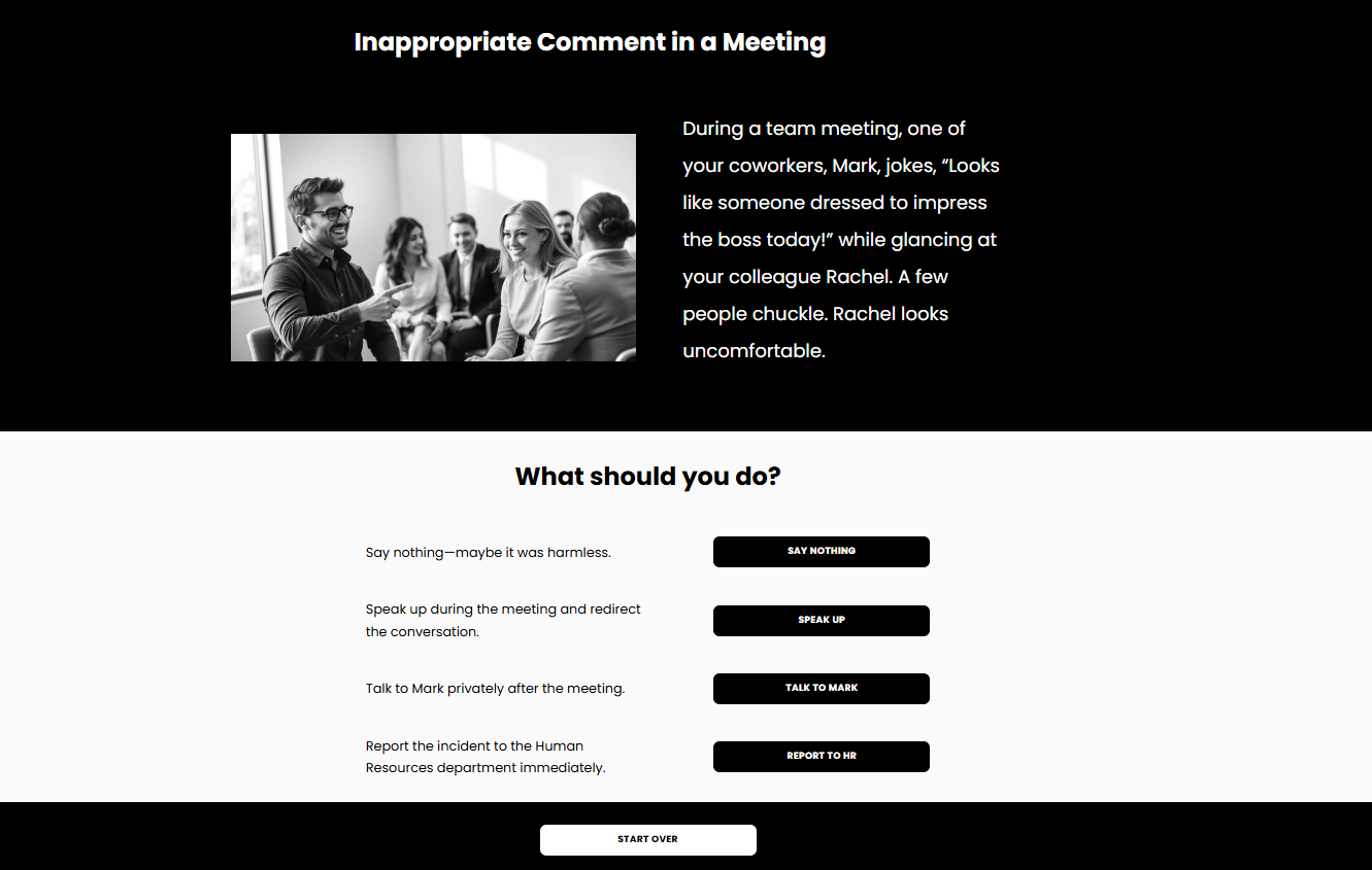 Rise: Interactice Scenario Using Buttons | Articulate - Community