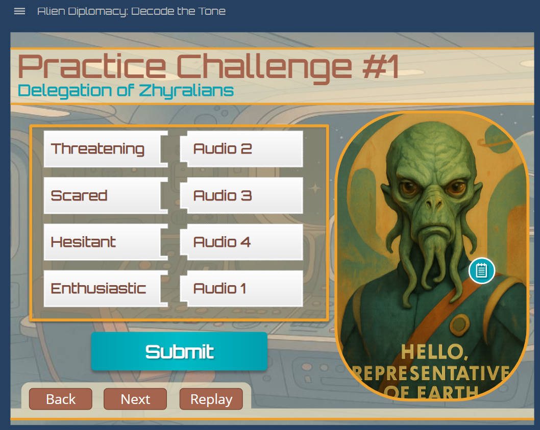 Alien Diplomacy: Decode the Tone (Challenge #515) | Articulate - Community