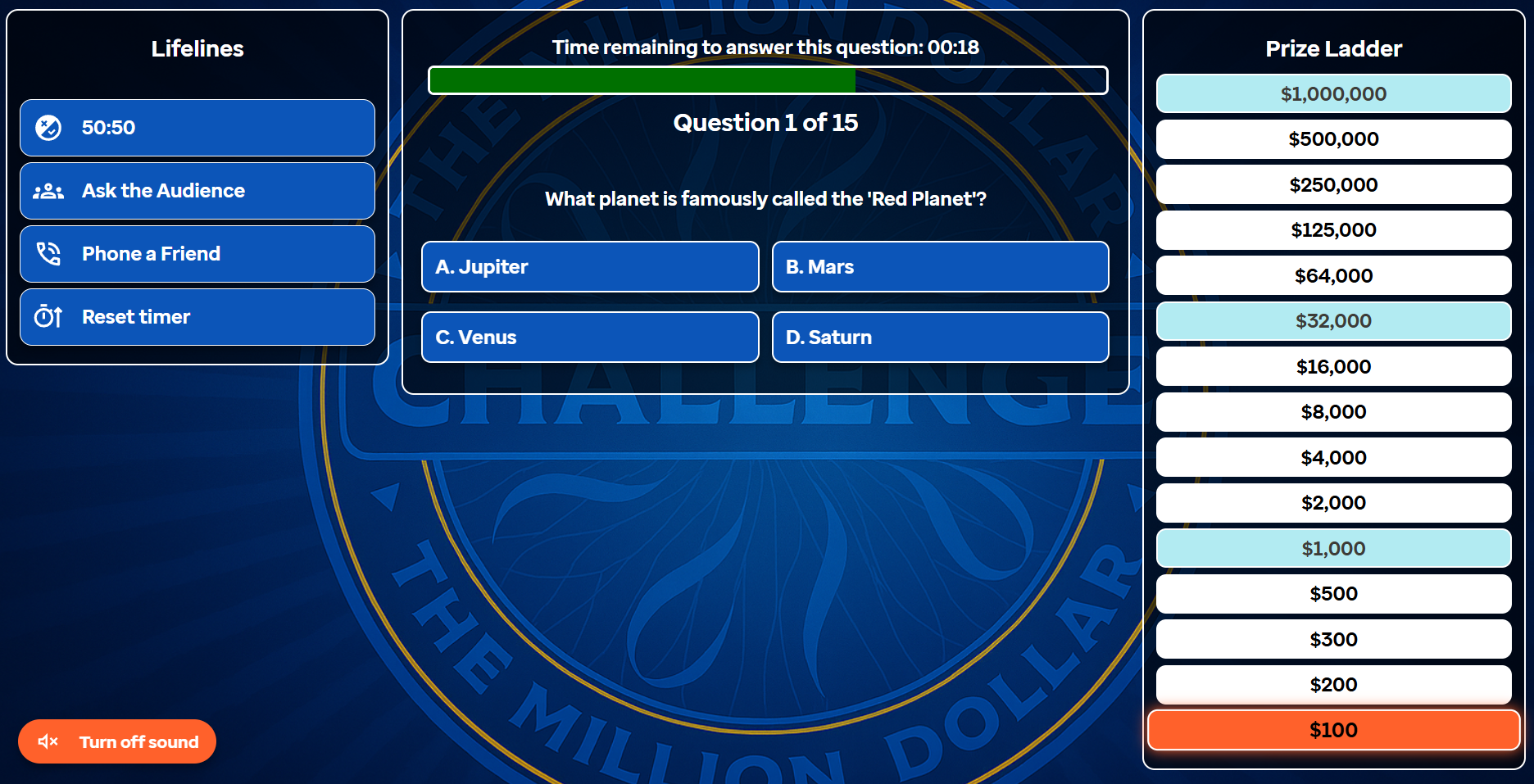 The Million Dollar Challenge: An engaging and fun gamified quiz | E ...