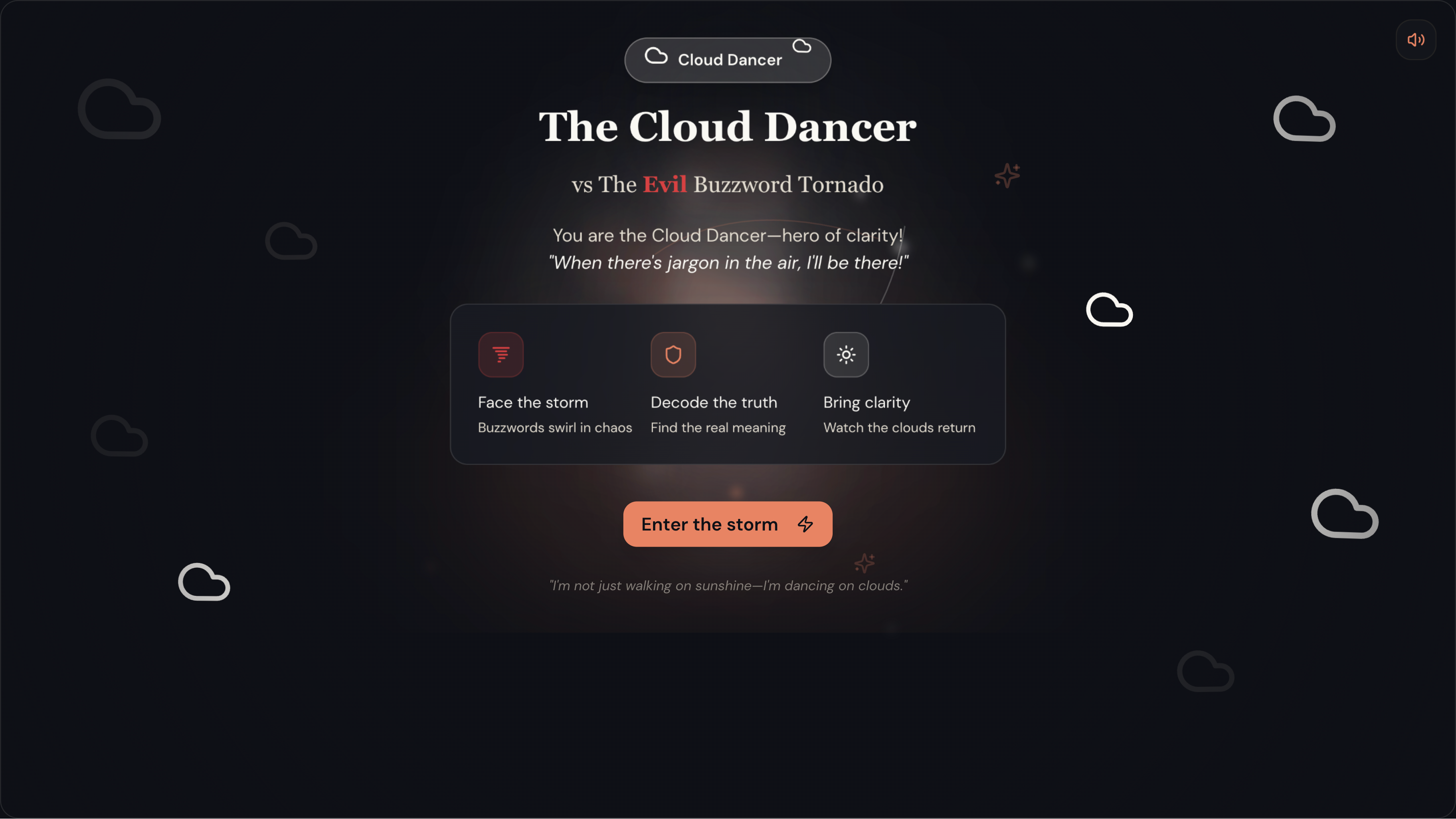 Cloud Dancer versus Buzzword Tornado | E-Learning Heroes