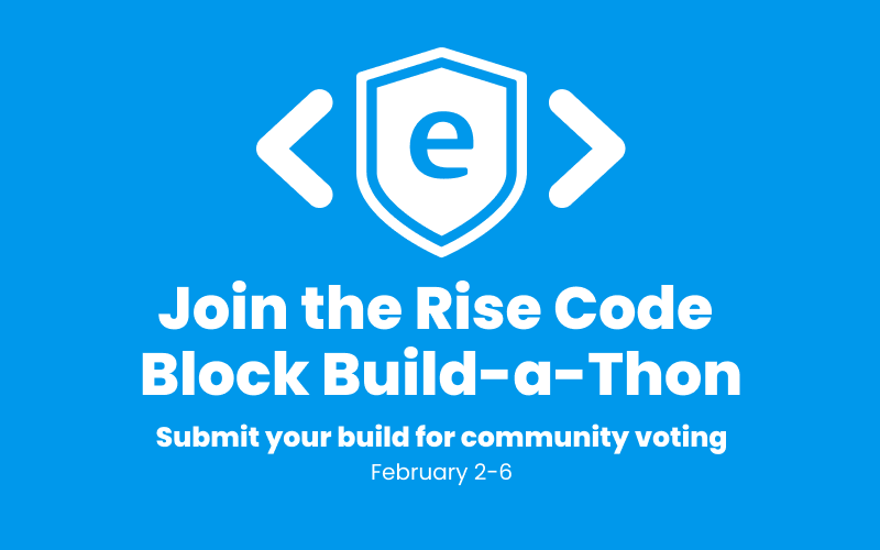Code Block Build-a-thon: Create Interactive Rise Examples